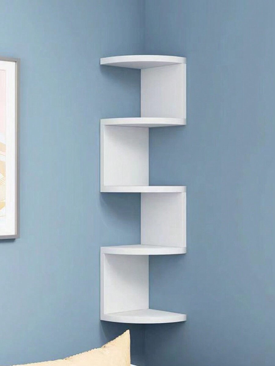 1pc Home Corner Wall Shelf, Triangular Floating Shelves, Multifunction ...