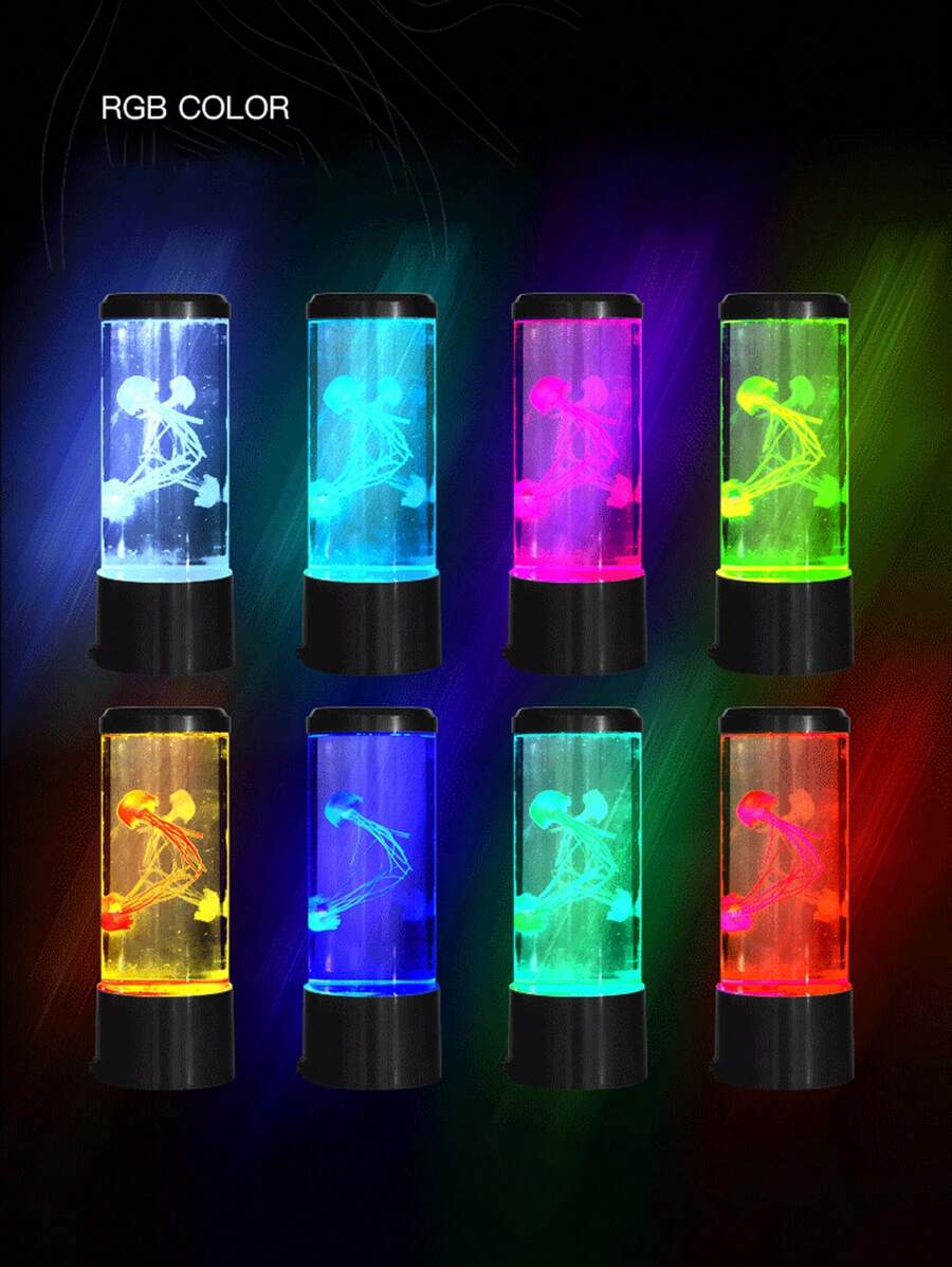 Aquarium Lamp Jellyfish Lamp Fish Tank Decor Remote Control RGB ...