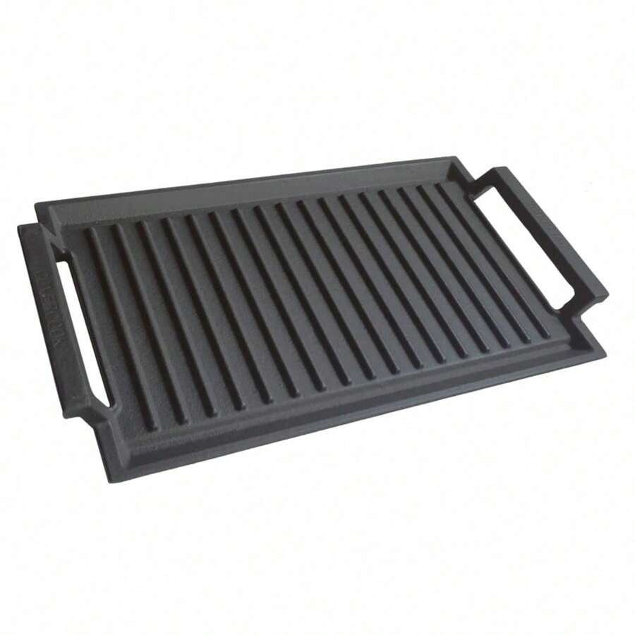 Griddle Pan, Cast Iron Grill Hot Plate, Rectangular Grill, 2 Handles ...