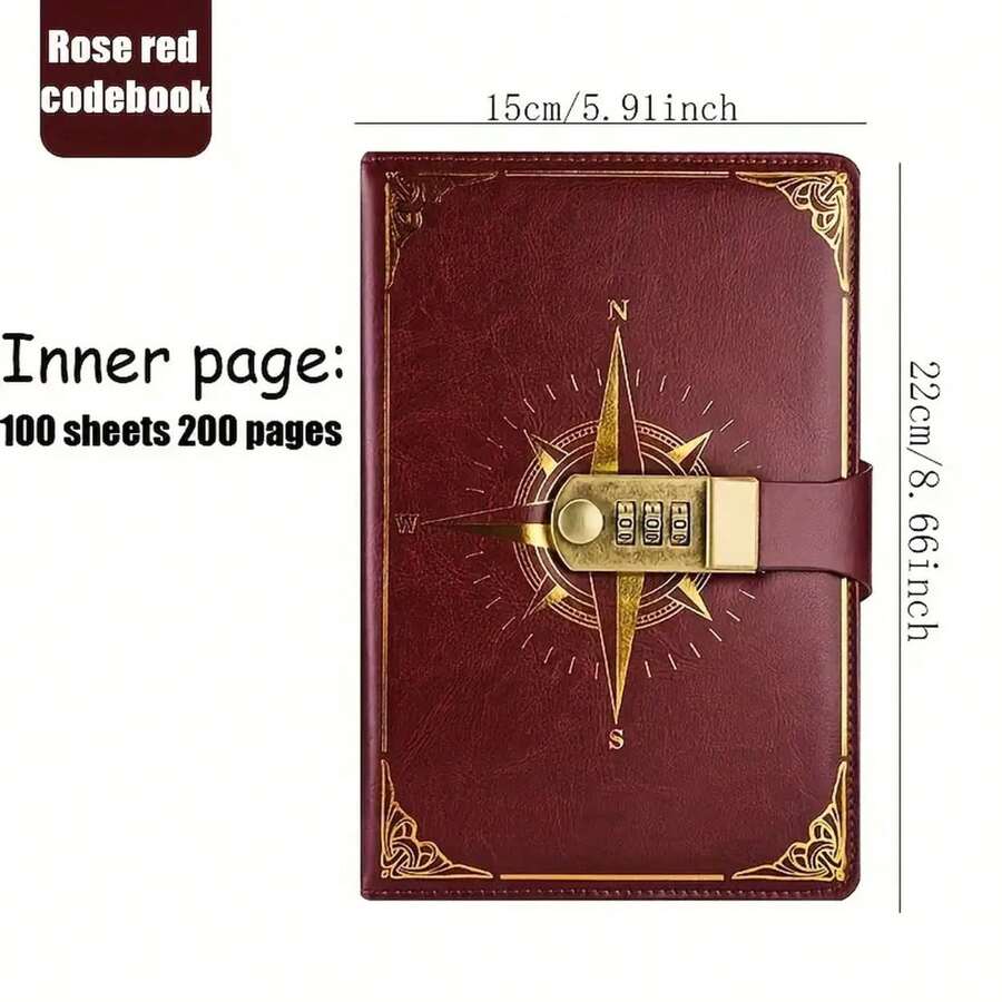 Password Lock Notebook A5 With Lock Student Notebook Notepad Thickened ...