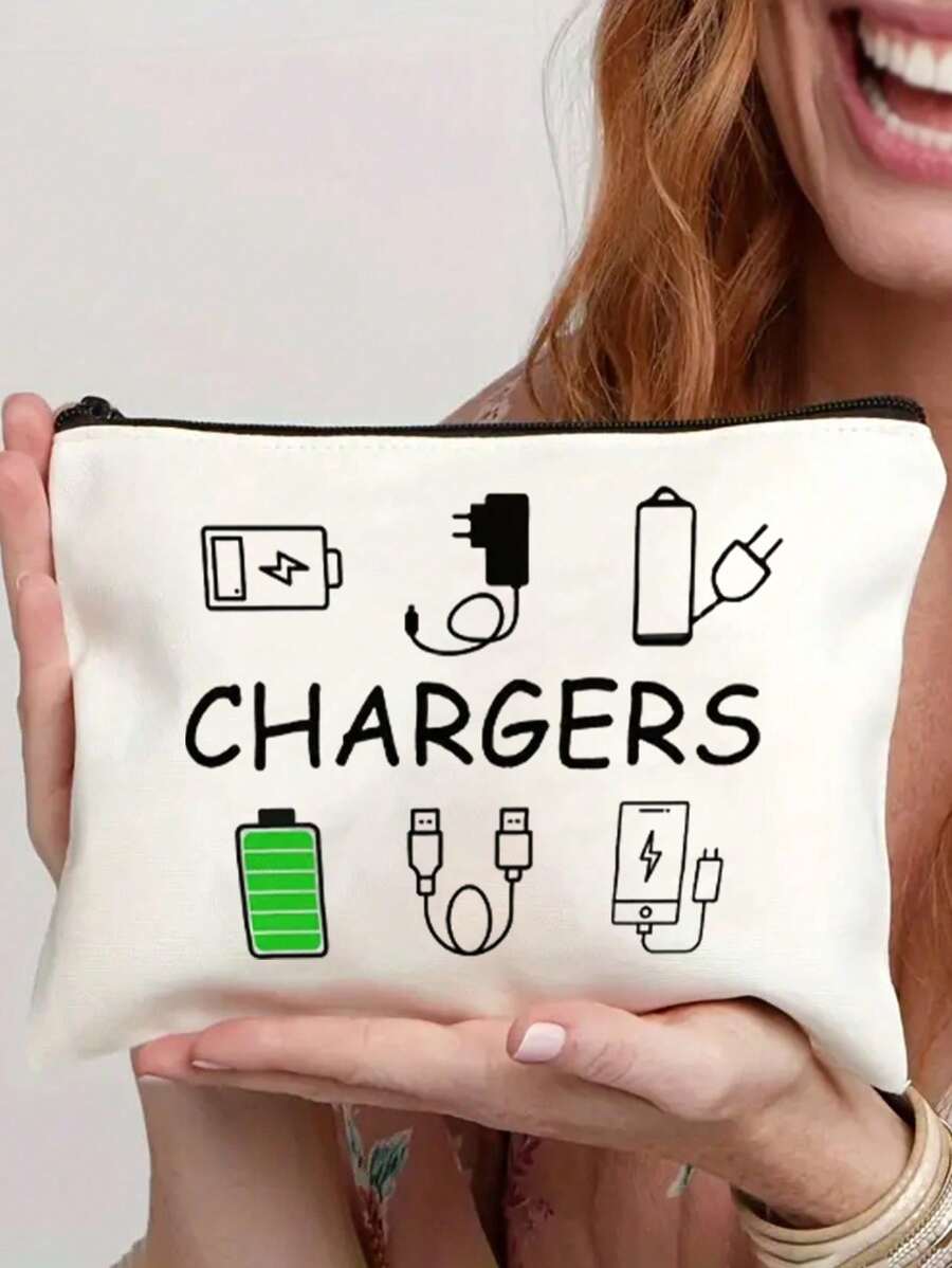 Canvas Charger Storage Bag - Low Allergen, Non-Waterproof Electronics ...
