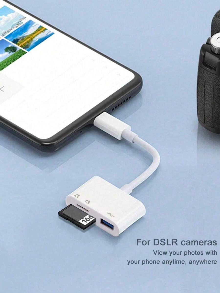 3 em 1 Hub Tipo C para USB 2.0 SD TF Adaptador para dispositivos USB C ...
