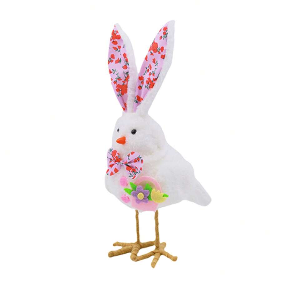 Adornos de pájaros de Pascua, lindos pájaros de peluche con orejas de ...