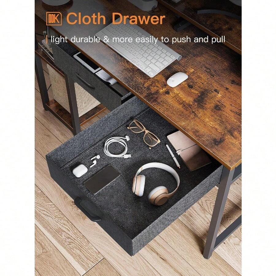 ODK Computer Desk With Awers 120 X 48 Cm Office Desk With Storage And ...