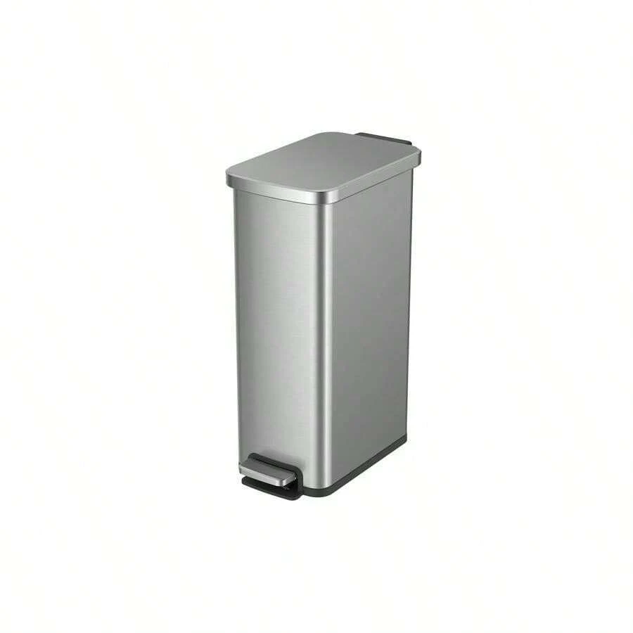 Better Homes & Gardens 7.9 Gallon Slim Trash Can, Stainless Steel ...