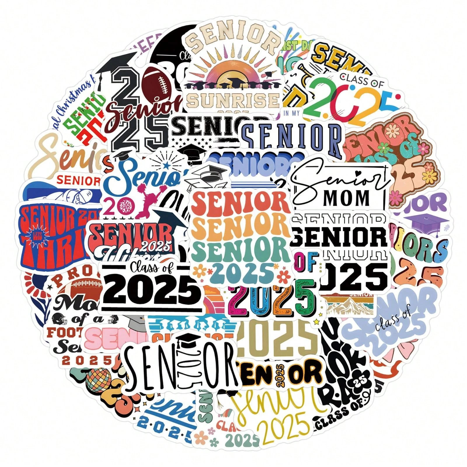 Senior 2025 Stickers 50pcs, Senior 2025 Graffiti Stickers For Water ...