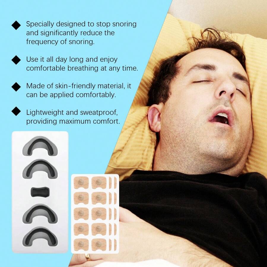 15pcs High-Quality Snoring Relief Patches, Magnetic Nose Strips To ...