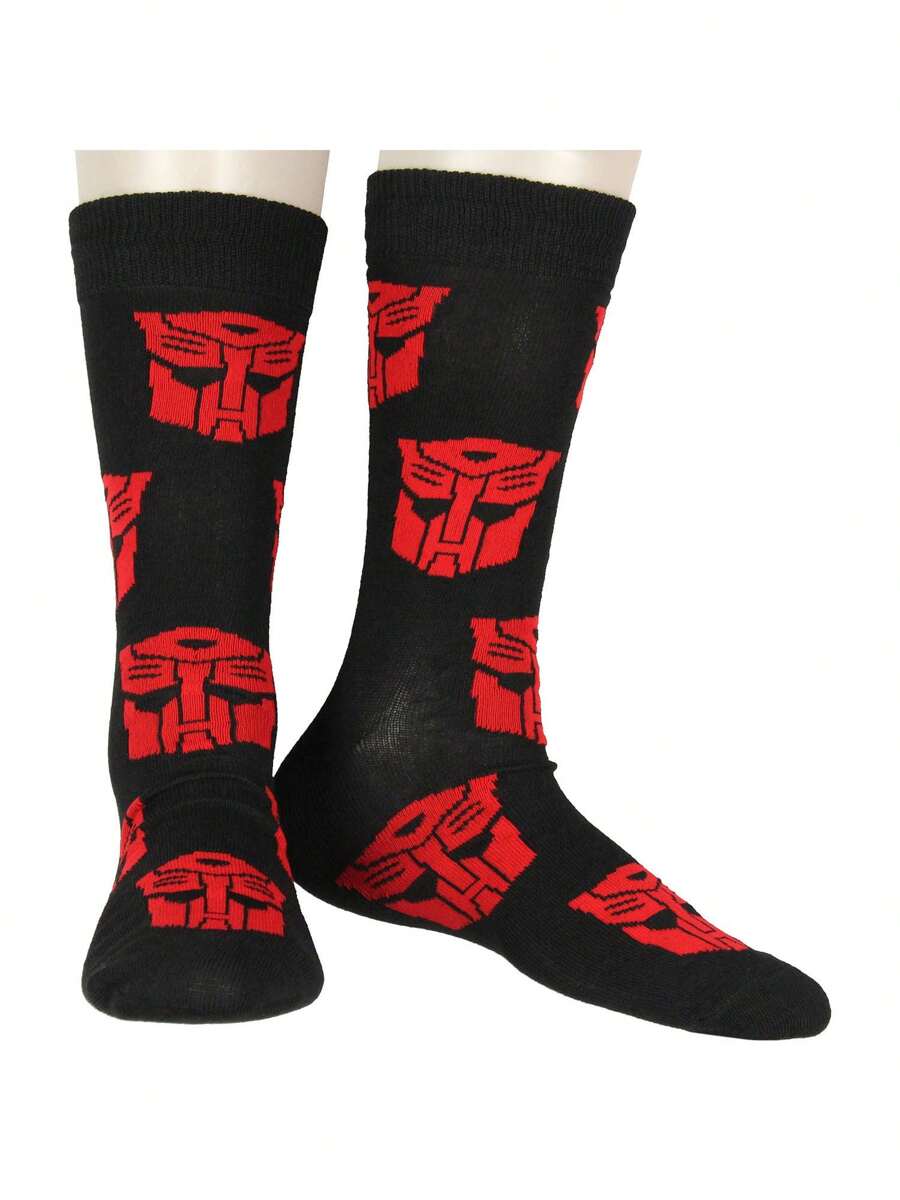 Transformers Men's Optimus Prime Autobot Logo 2-Pack Crew Socks Shoe ...