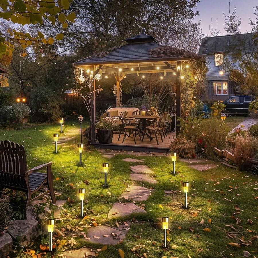 Luzes solares brilhantes de LED para caminho Luzes solares externas 5W ...