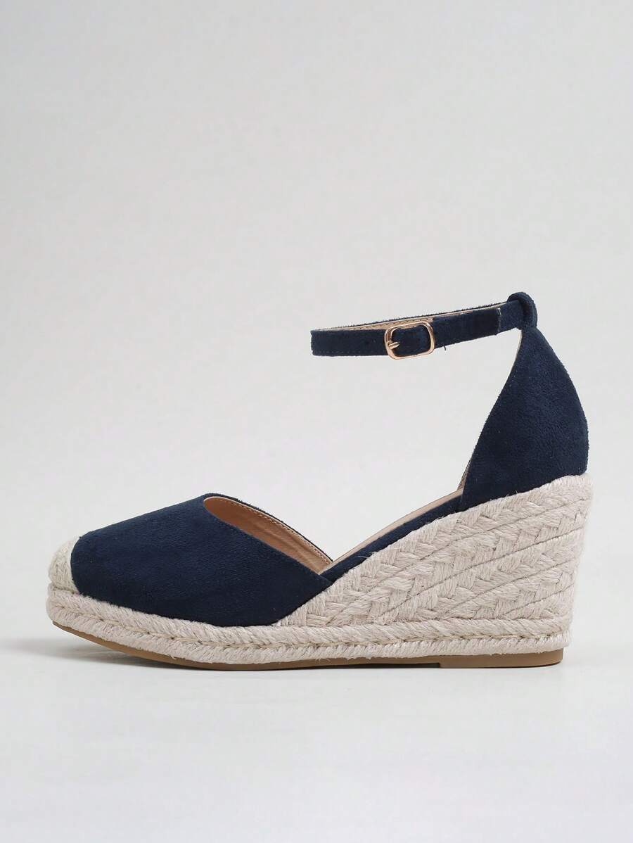 Webbing Crossover Hairband Jute Rope Fashion Wedge Heel Womens Shoes ...