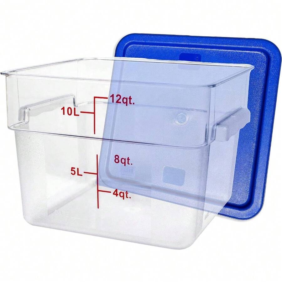 Tiger Chef 12 Quart Commercial Grade Clear Food Storage Square ...