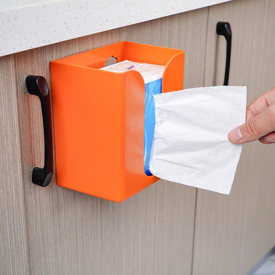 Caja de pañuelos de papel para el hogar, soporte de pared para papel higiénico, estantería ...