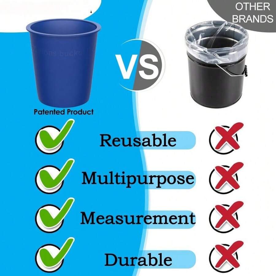 5 Gallon Bucket Liner Reusable Rubber Bucket Liners For Concrete Mix ...