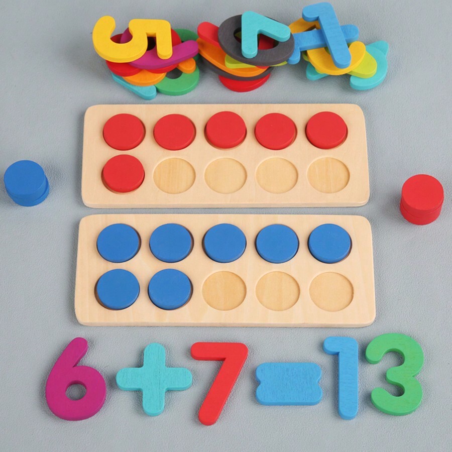 Wooden Math Counting Toy, Suitable For Early Learning As Christmas And ...