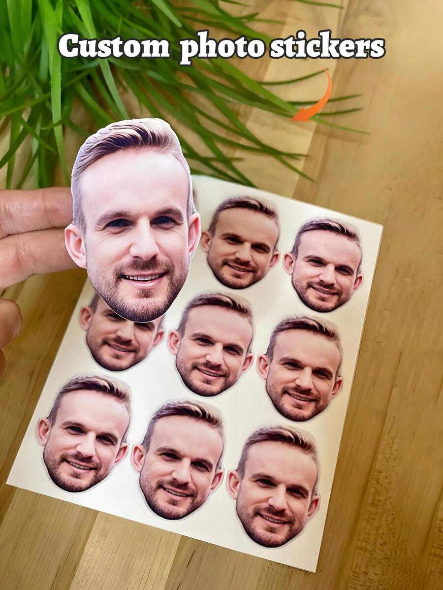 Custom Face Stickers, Personalized Stickers, Custom Party Favors, 30th ...