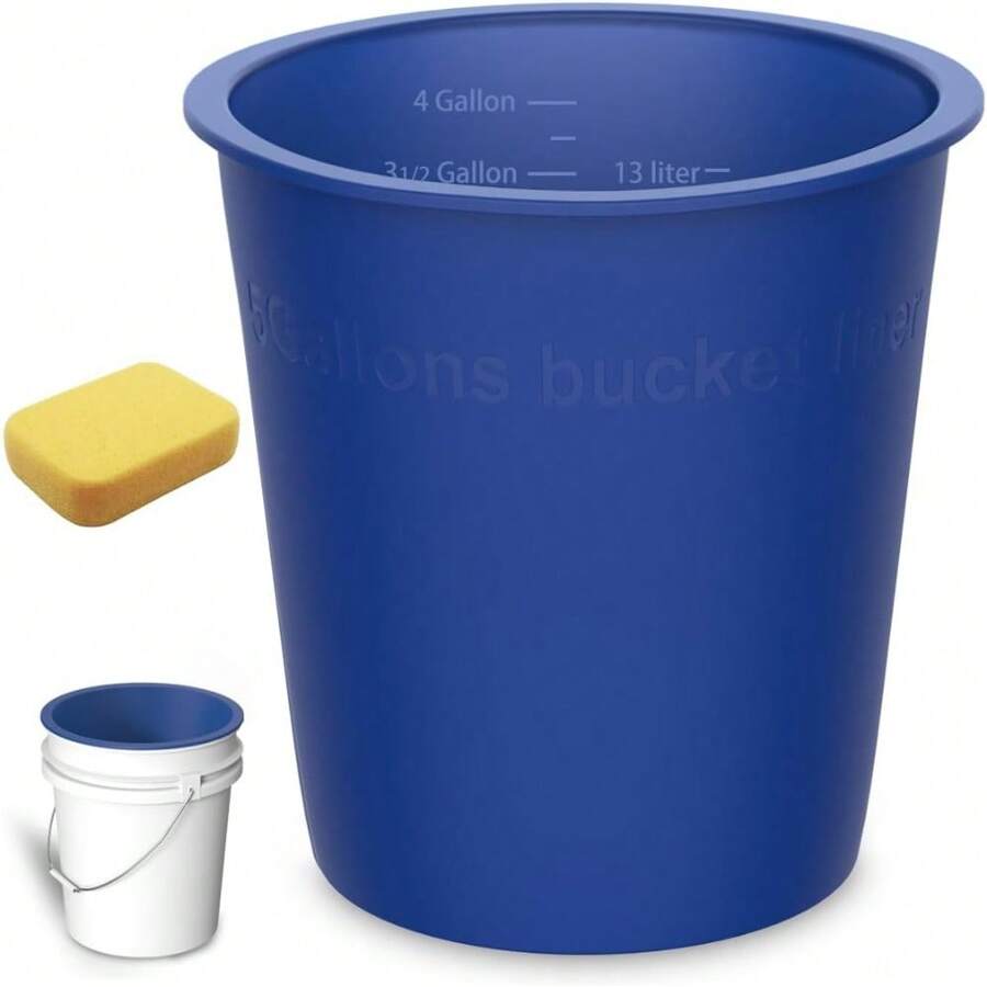 5 Gallon Bucket Liner Reusable Rubber Bucket Liners For Concrete Mix ...