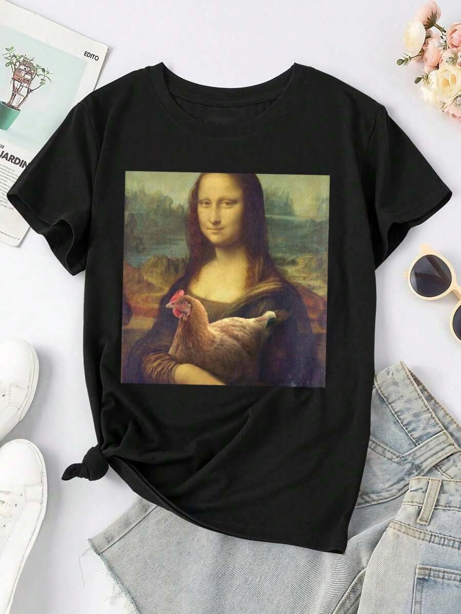 Mona Chicken A Surreal And Humorous Parody Of The Mona Lisa Featuring ...