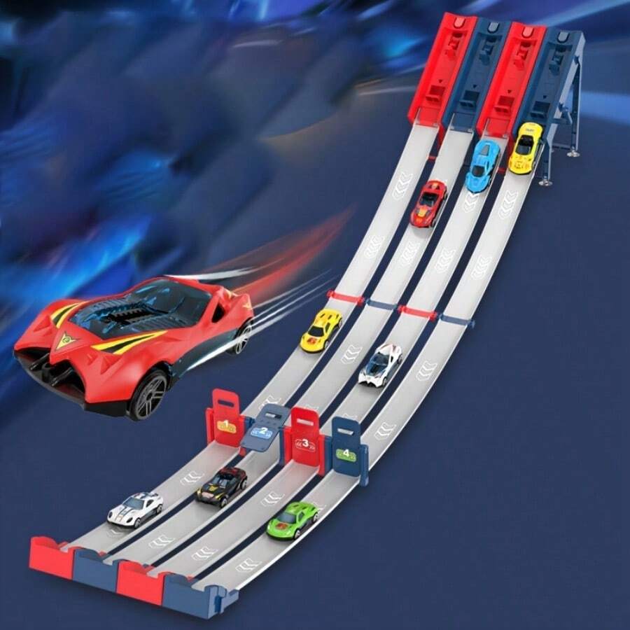 Children's Alloy Missile Track Car, Multi-Person Competition Raceway ...