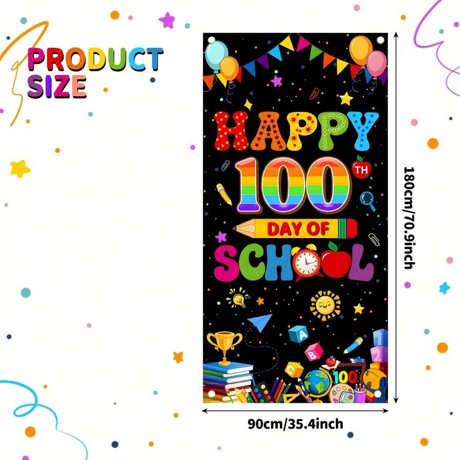Décorations du 100e jour d'école, Bannière du 100e jour d'école ...