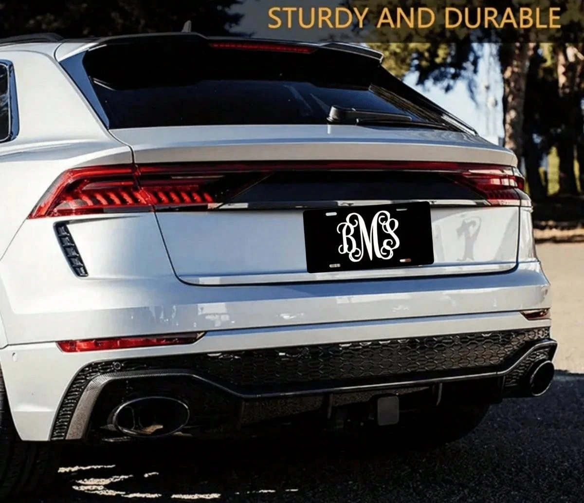 Placa de matrícula de auto personalizada de un solo carácter en negro ...