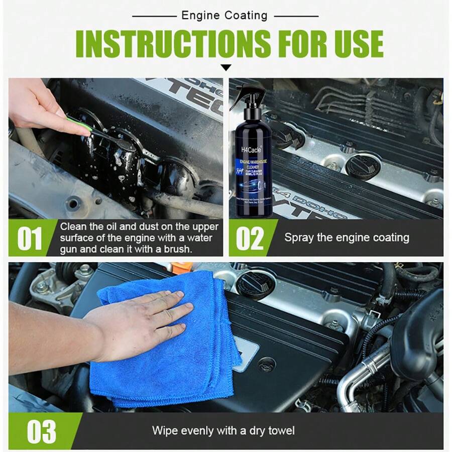 H4Cacle Car Engine Bay Cleaner Powerful Decontamination For Engine ...