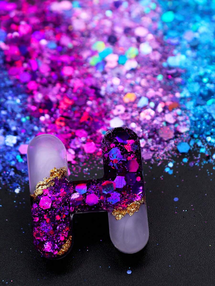 1/4pcs Holographic Resin Glitter Chunky Sequins Mix Resin Glitter ...