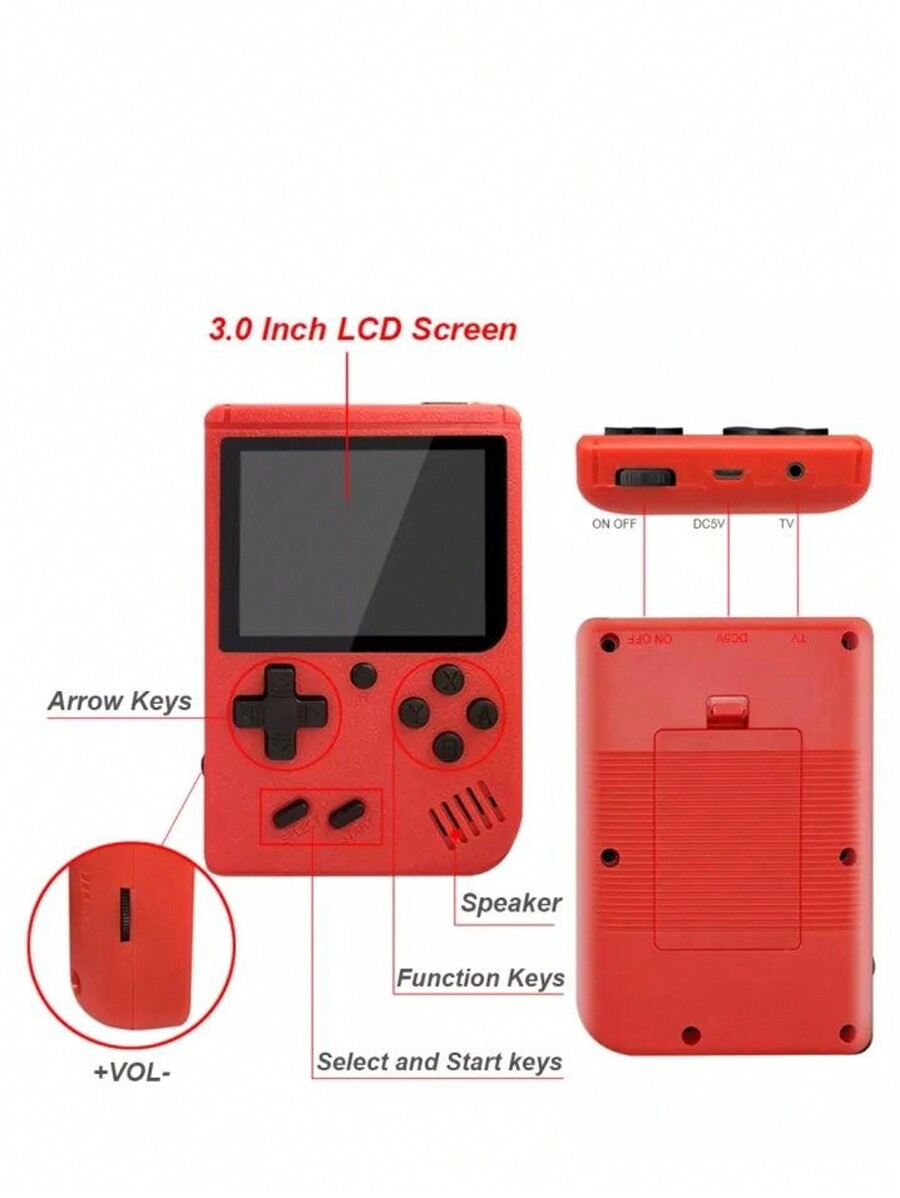 Portable Game Console, Built In Games, Gaming Consoles For Home Retro Handheld Game Console ...