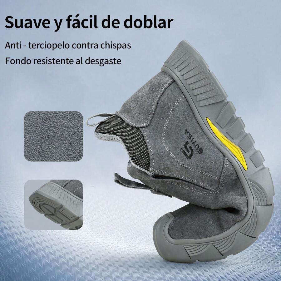 Safety Shoes Welder Series Suede Flameproof Flame-Proof Steel Wrap Head ...