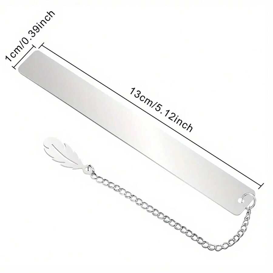 1pc Customized Engraved Stainless Steel Bookmark, Durable Metal Page ...