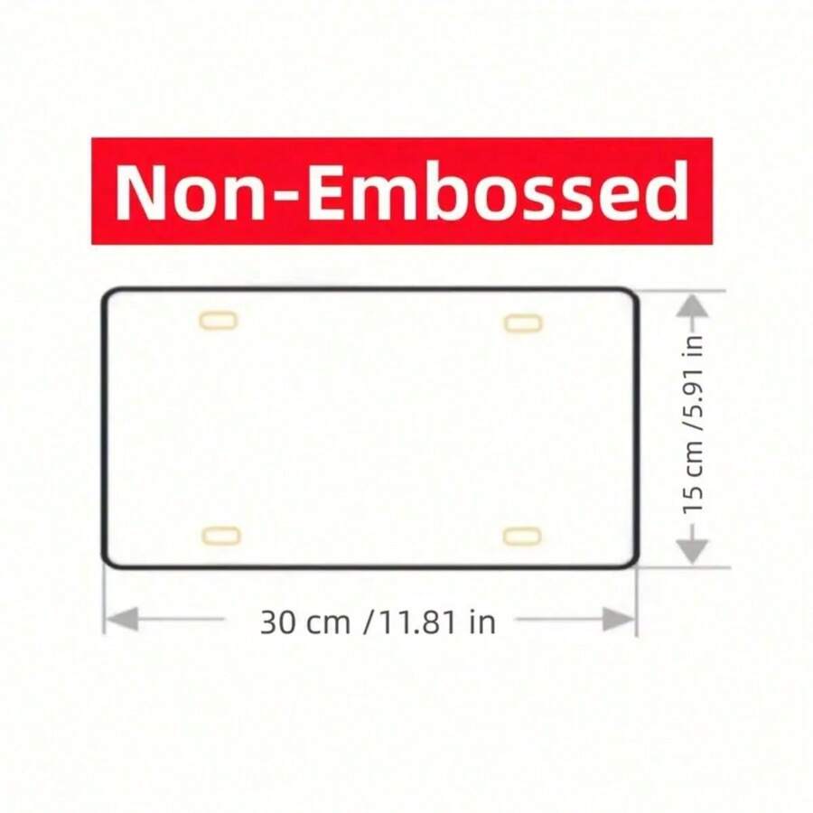 Single Character Black Car License Plate, Black Personalized Name Car ...