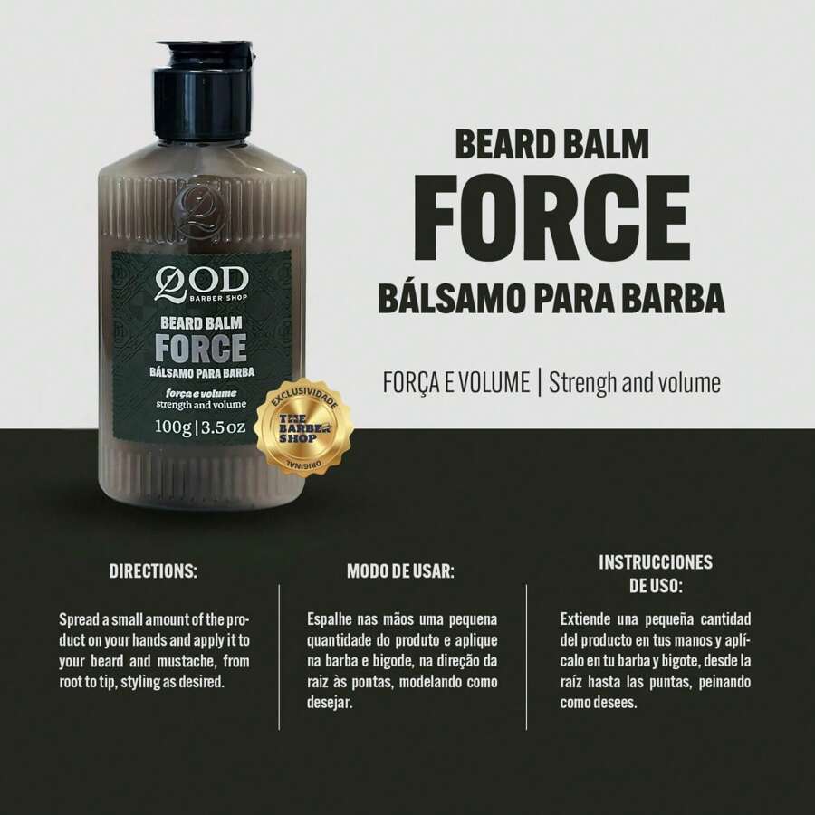 Balm Para Barba Fortalecedor - Beard Balm Force QOD Barber Shop 100g ...