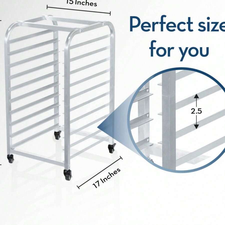Bakery Bun Pan Speed Rack - Half Sheet Only, Size Adjusted, Food Trays ...