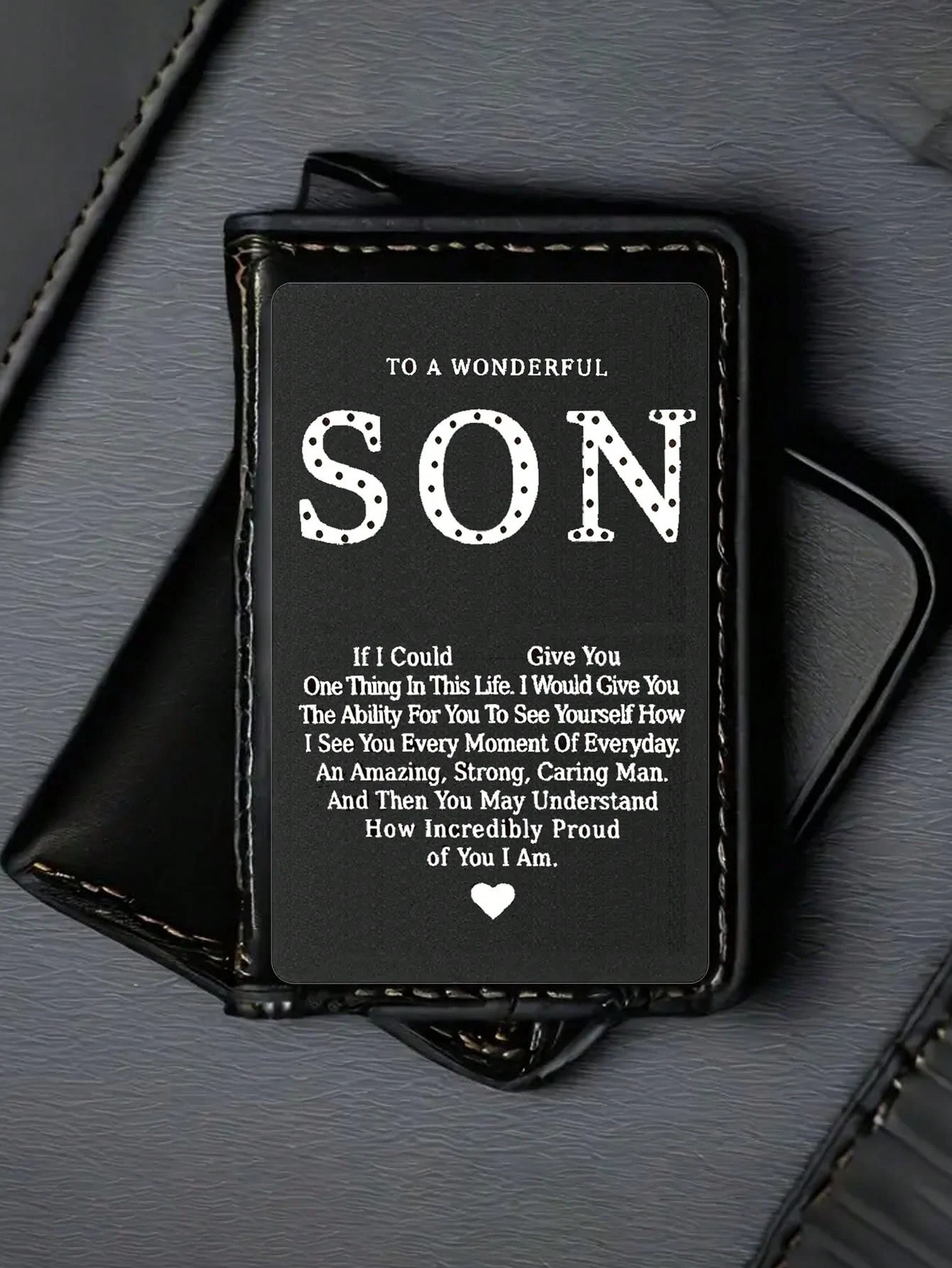 Engraved Metal Wallet Card, Cherished Son Birthday Card - Heartfelt ...