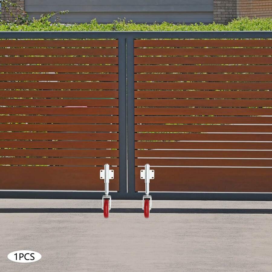 Spring-Loaded Gate Casters, Red Spring-Loaded Gate Casters, Spring Gate ...
