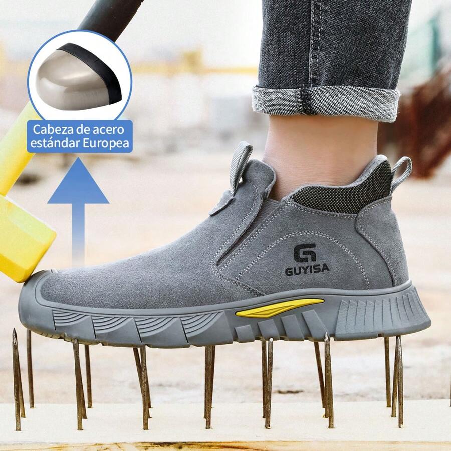 Safety Shoes Welder Series Suede Flameproof Flame-Proof Steel Wrap Head ...
