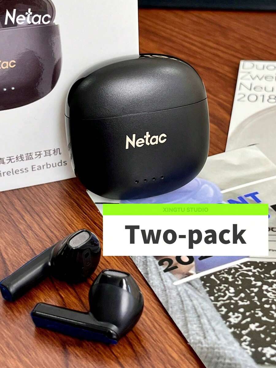 NETAC Netac 2pcs Couple TWS Bluetooth Wireless Earbuds, Excellent Sound ...