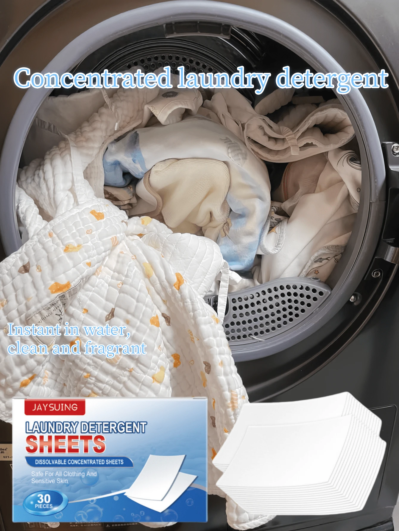 Fogli di detersivo per bucato - Cura delicata per odori, macchie di ...