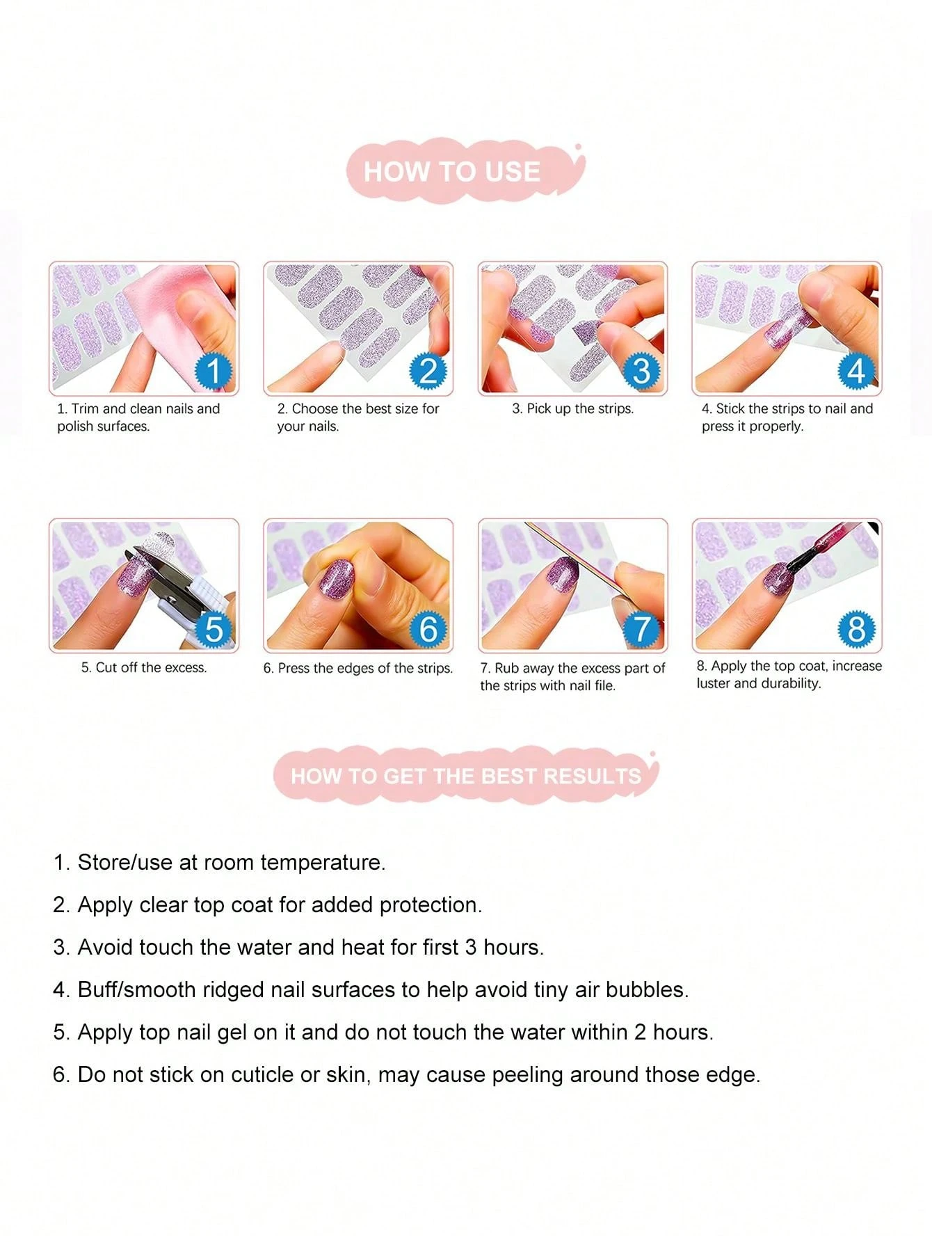 Black 22-Finger Nail Paste Nail Oil Film New 3D Diamond Imitation Full ...