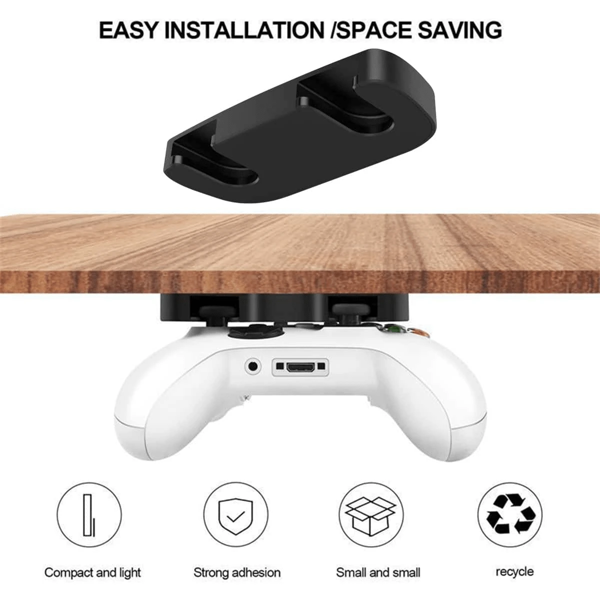 Hanging Game Controller Organizer Rack, Black Color, Desk Clamp Holder ...