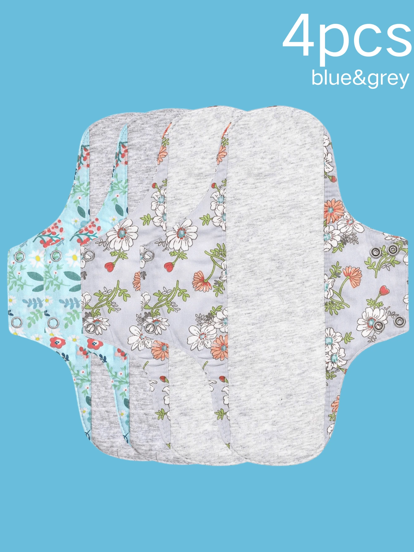 4 Packs Reusable Menstrual Pads For Adults,Washable, Waterproof, Leak ...