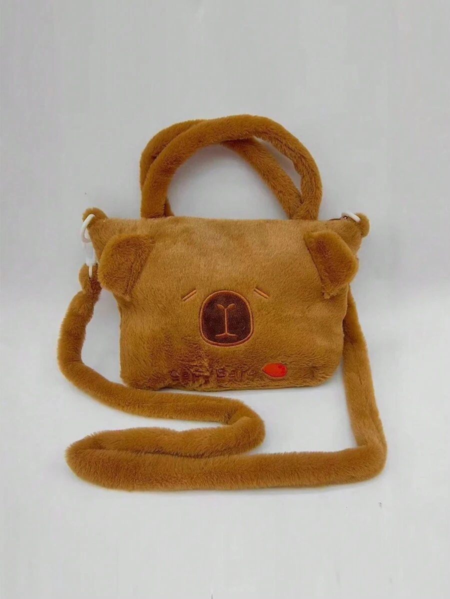 Capybara Crossbody Bag Portable Shoulder Bag Purse Cute Plush Bag For ...