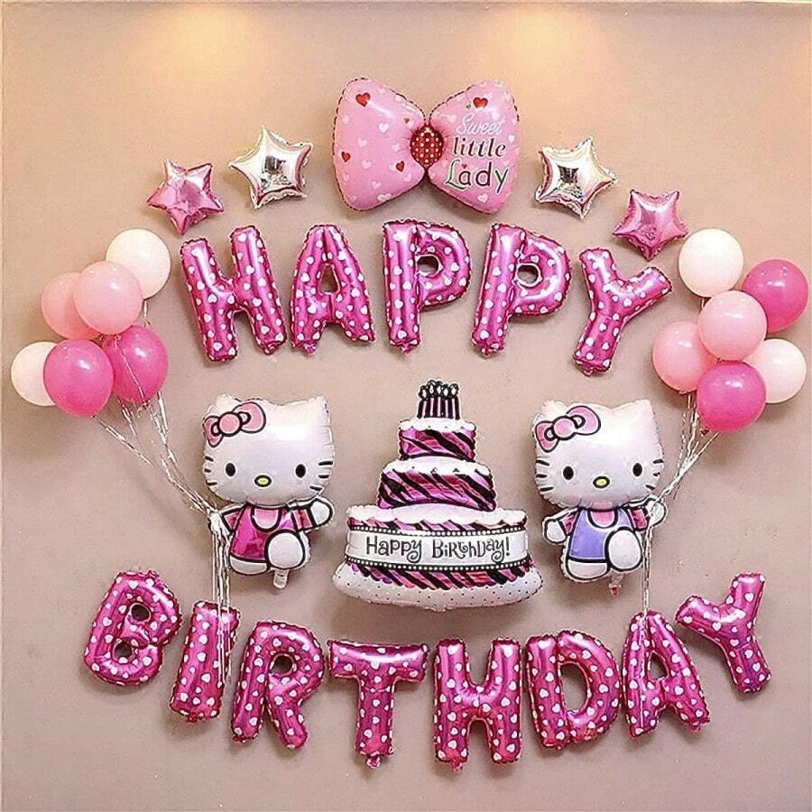 Sanrio 24pcs Sanrio Hello Kitty Birthday Balloon Package Party ...