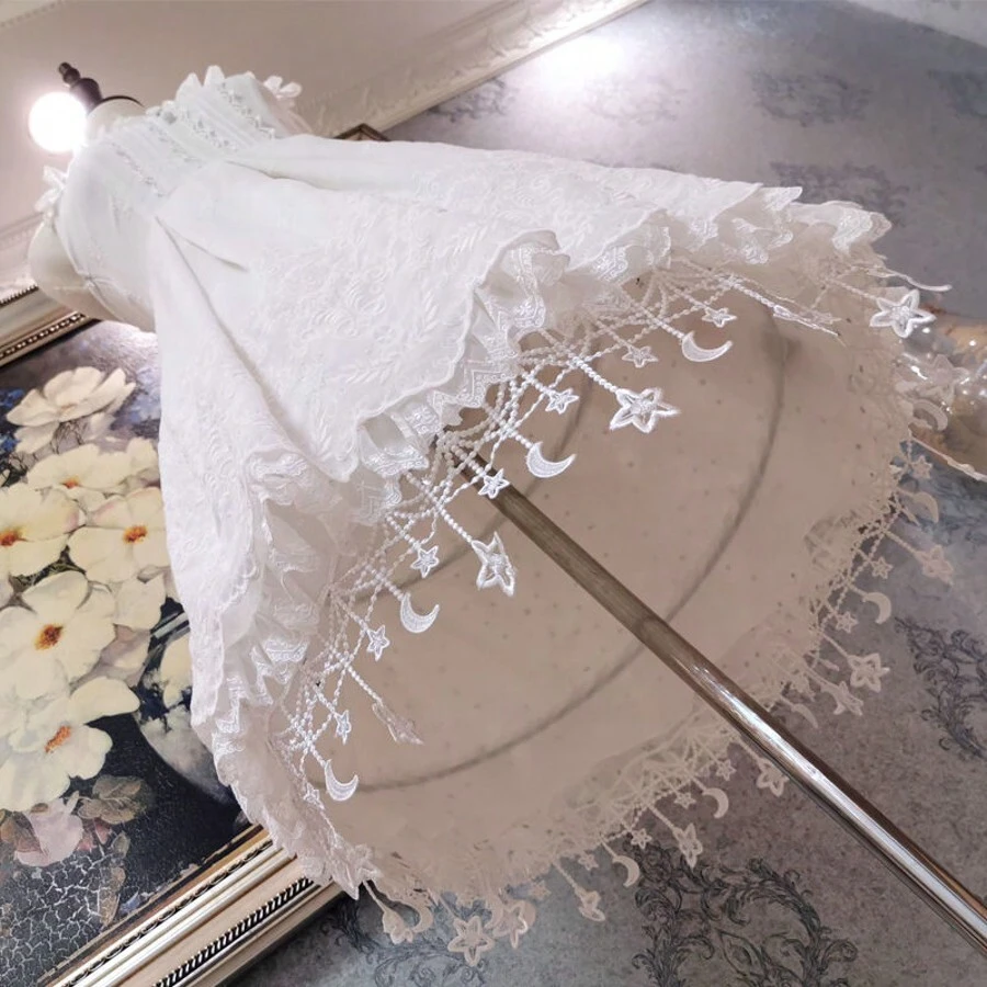 55cm Star Geometric Pattern Heat Transfer Polyester (Dacron) Lolita Petticoat, Adjustable ...