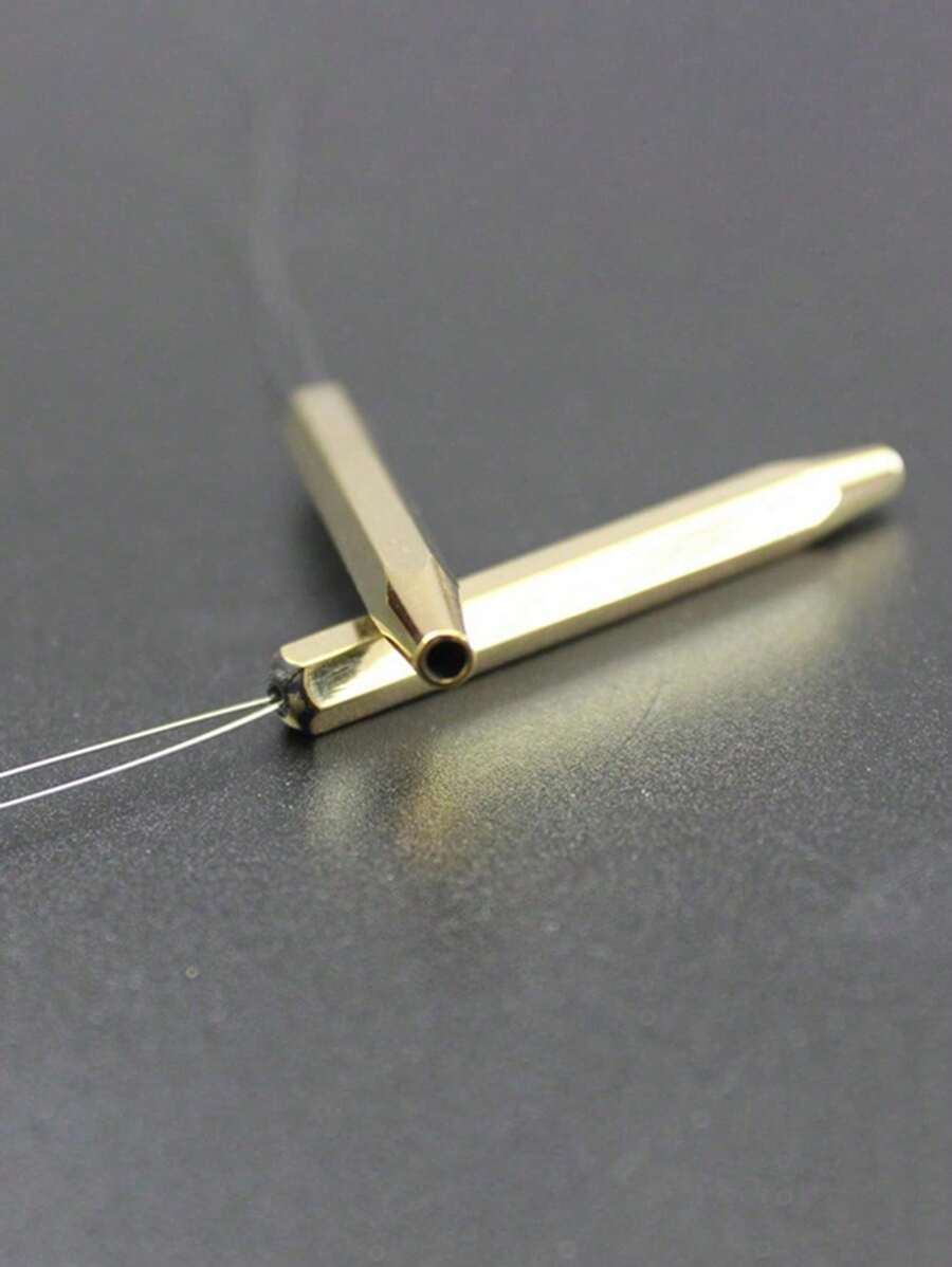 Copper Bobbin Threader For Fly Fishing Tying,Silver And Yellow, Half ...