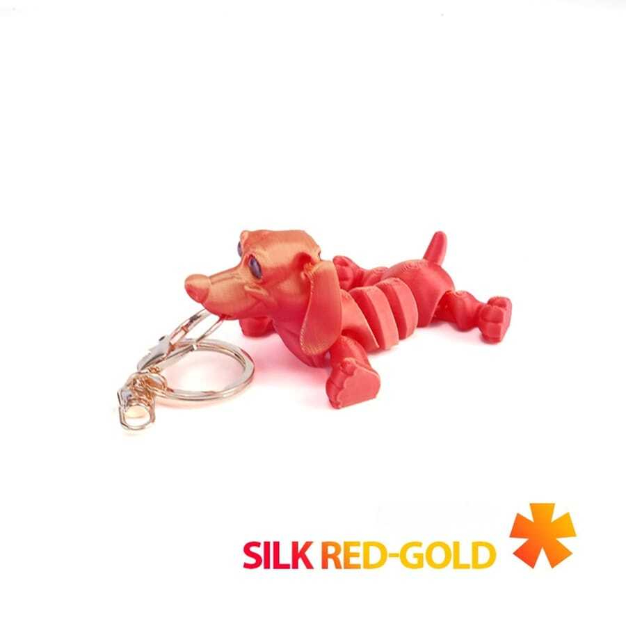 2025 New Year Gift 3D Printed Simulation Dachshund Figurine, Movable ...