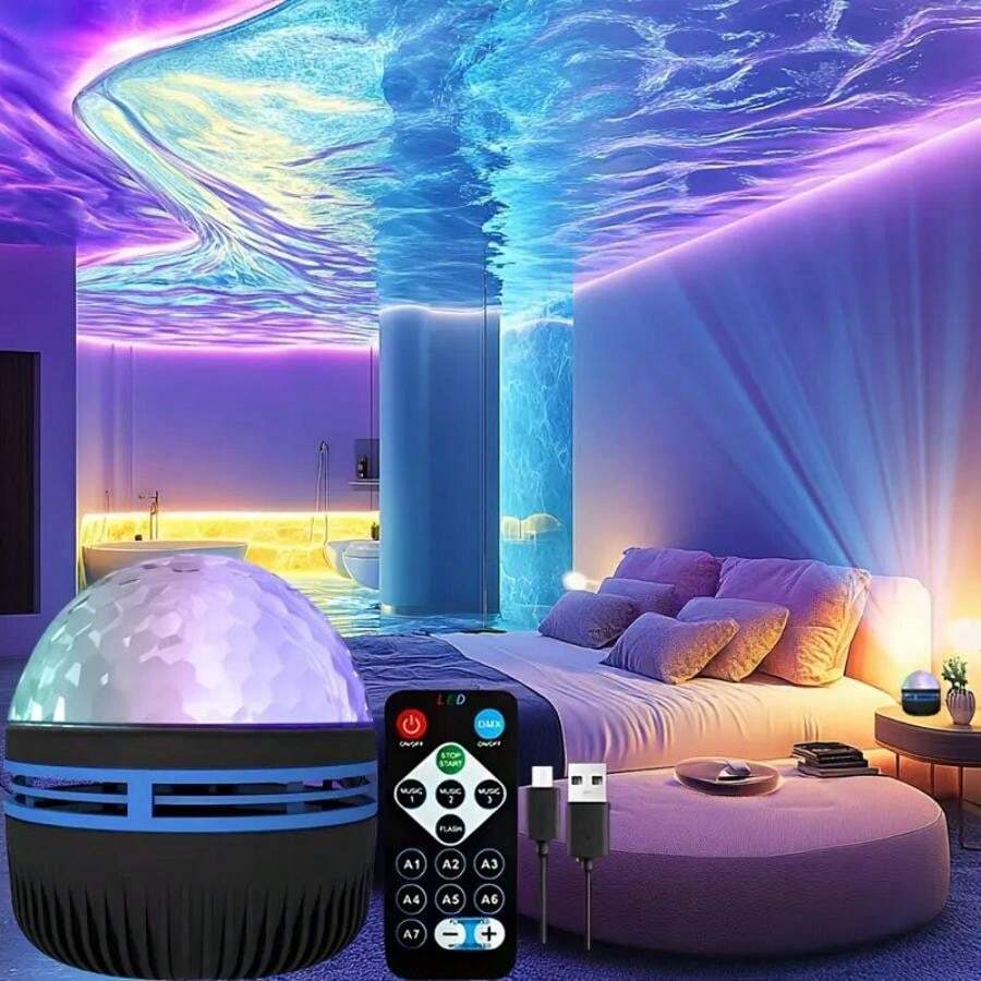 Luz de bola mágica de cristal LED estrelada alimentada por USB com ...
