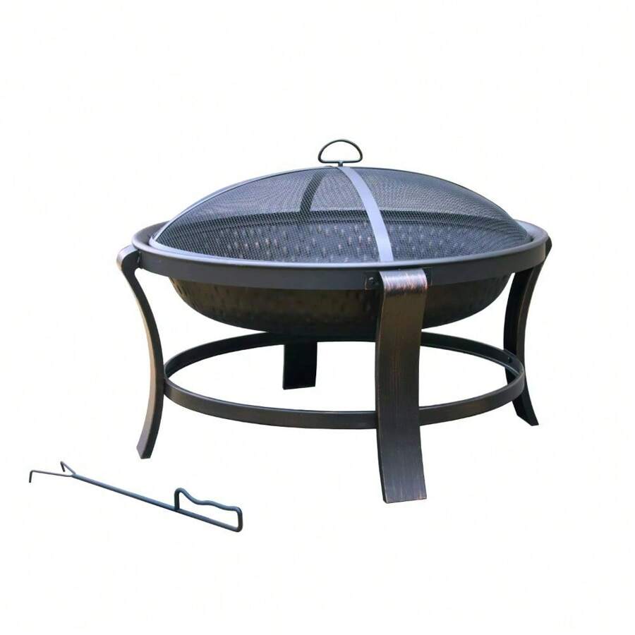 Deep 30" Steel Fire Pit, Antique Bronze | SHEIN USA