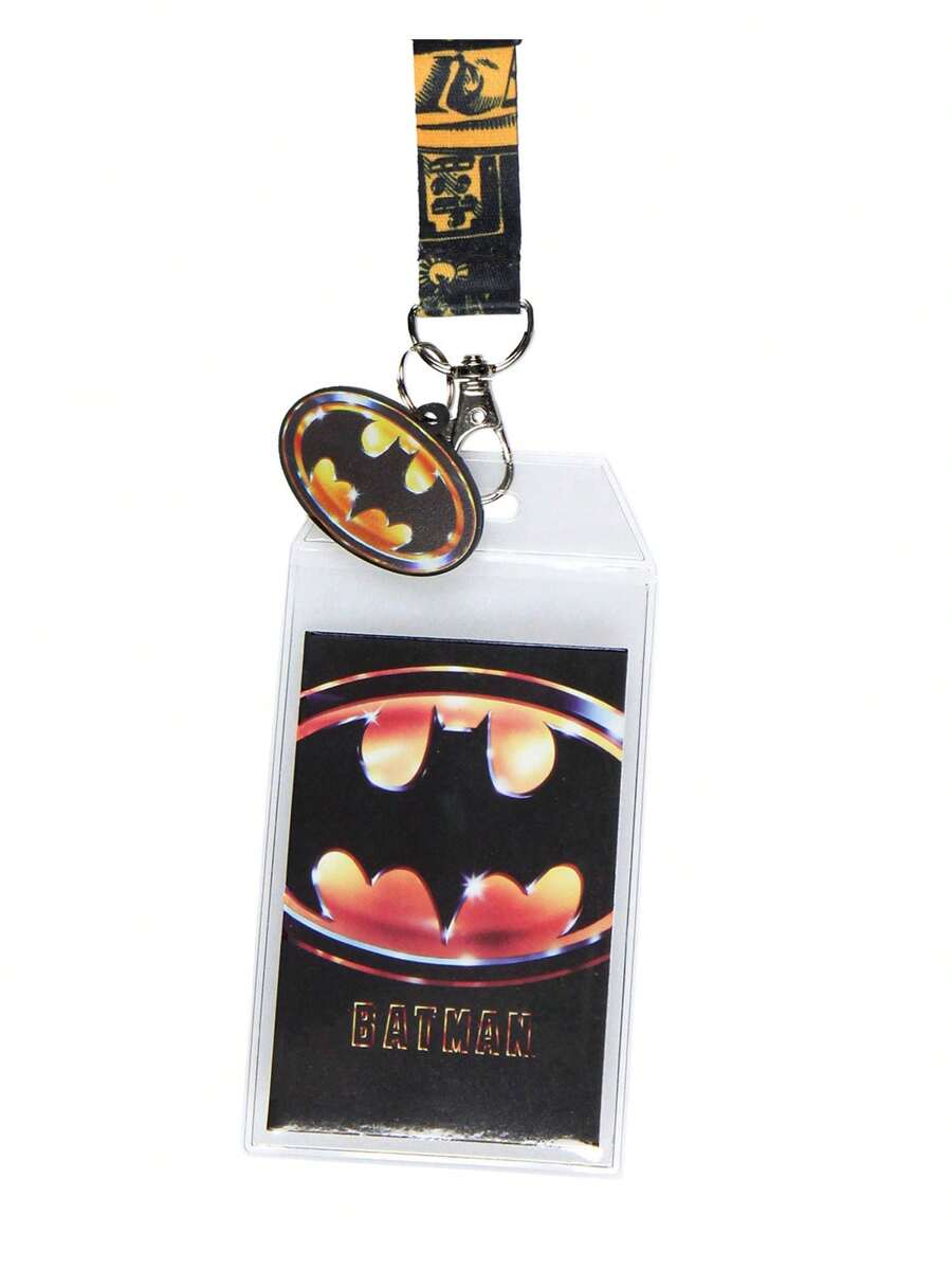 DC Comics Batman 1989 Movie Bat Symbol Classic Logo Lanyard ID Badge ...