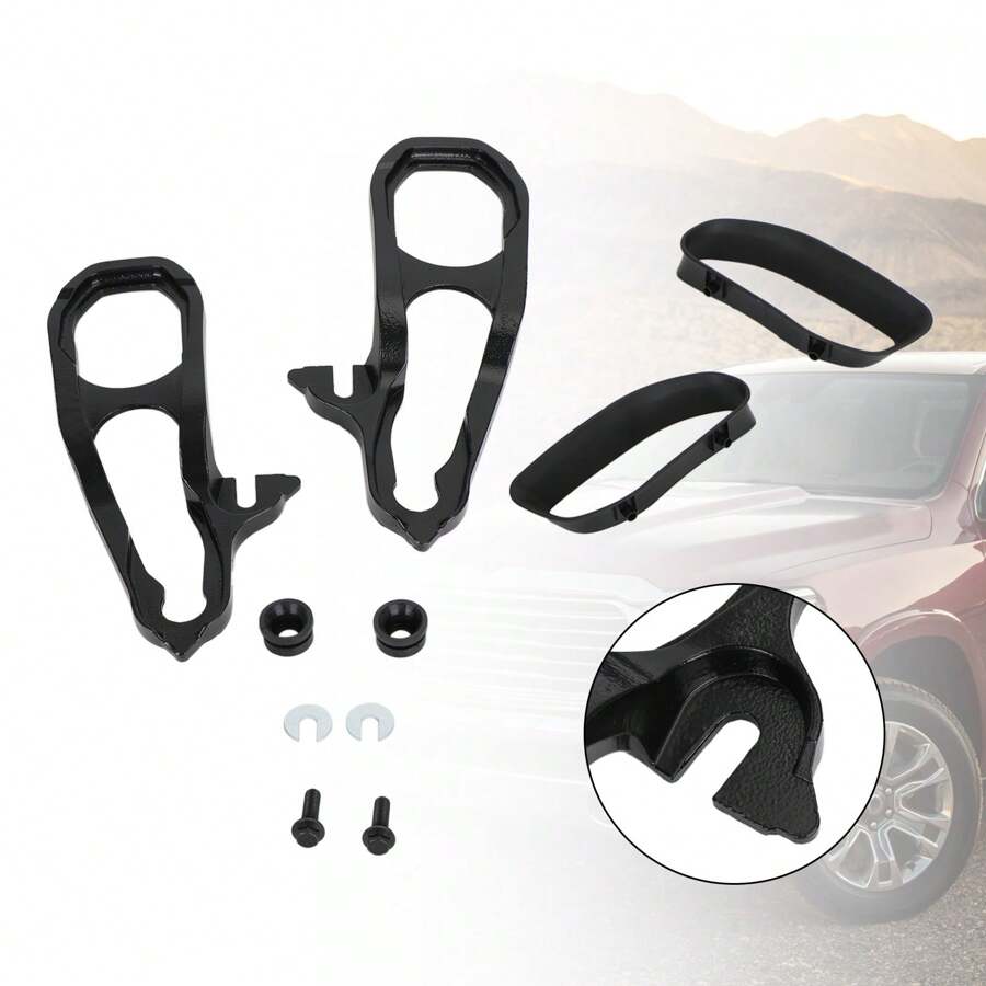 Ganchos de remolque delanteros negros izquierdo y derecho con Mopar ...