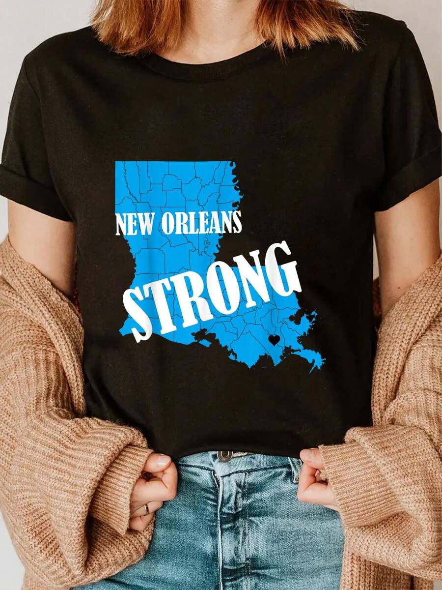 100% Cotton Support New Orleans NOLA Strong 2025 Pray For NOLA T-Shirt ...